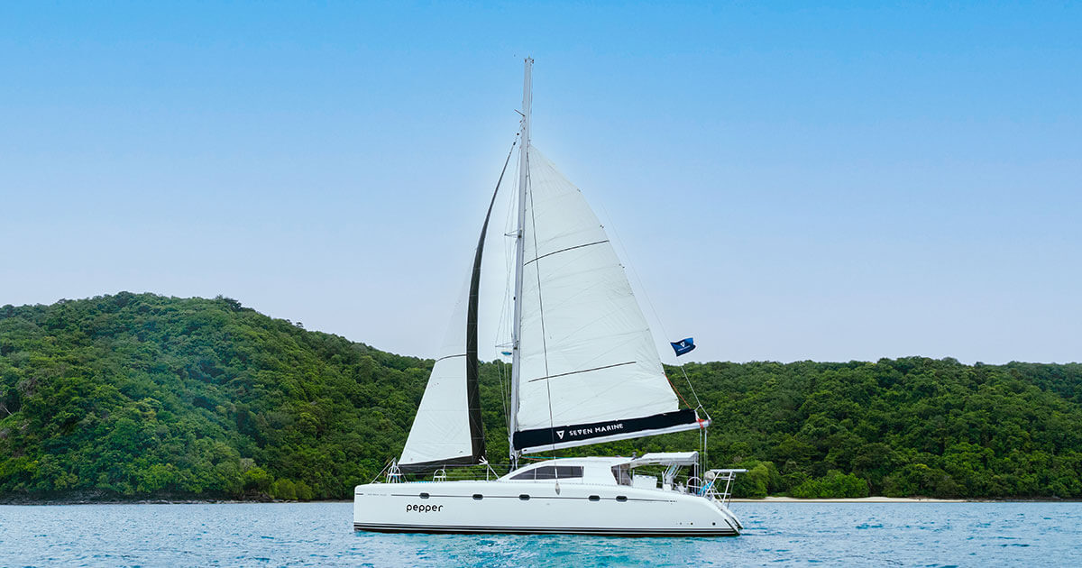Pepper 47ft Sailing Catamaran ยอร์ชเรือใบหรูภูเก็ต เช่าเหมาลำส่วนตัว
